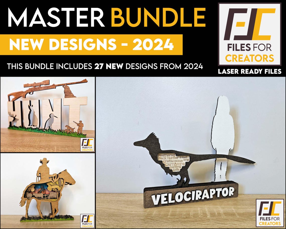 Master Bundle 2024 Multilayered Laser Cut Files for Glowforge and Other ...