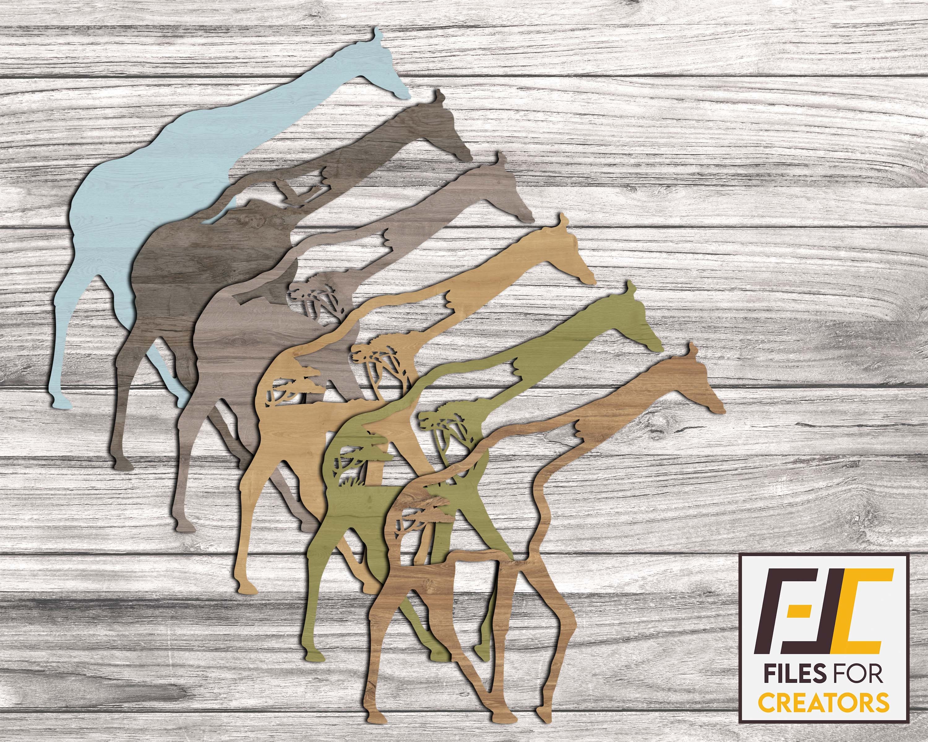 Giraffe Laser Cut Svg Dxf Files. Cnc Files for Wood. - Etsy