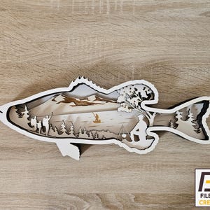 Bass Fishing Laser Cut SVG, DXF File - Instant Download for DIY ...