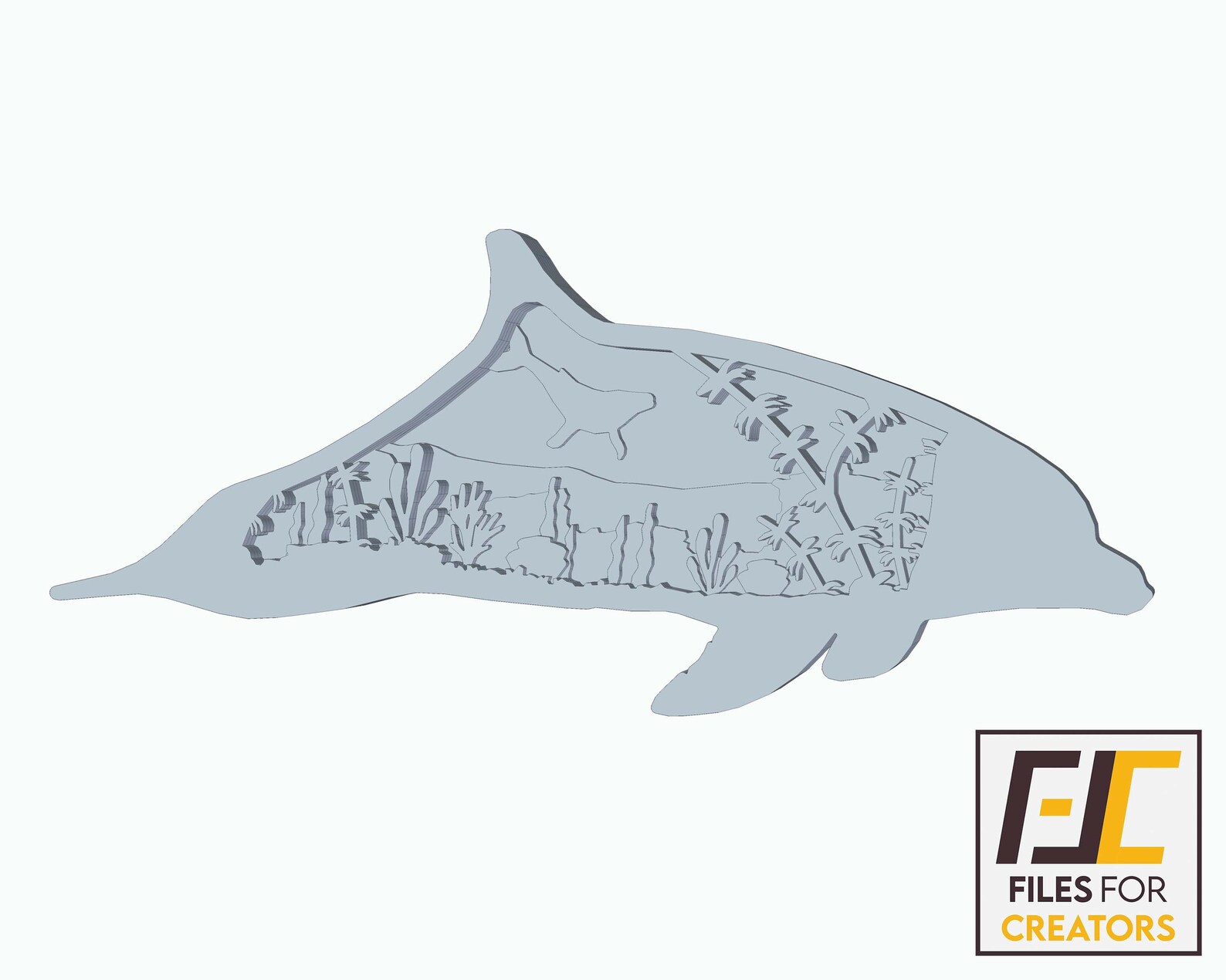 Dolphin Laser Cut Svg Dxf Files. Cnc Files for Wood. - Etsy