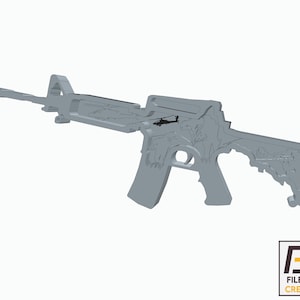M16 M4 Rifle Laser Cut SVG, DXF File - Instant Download for DIY ...