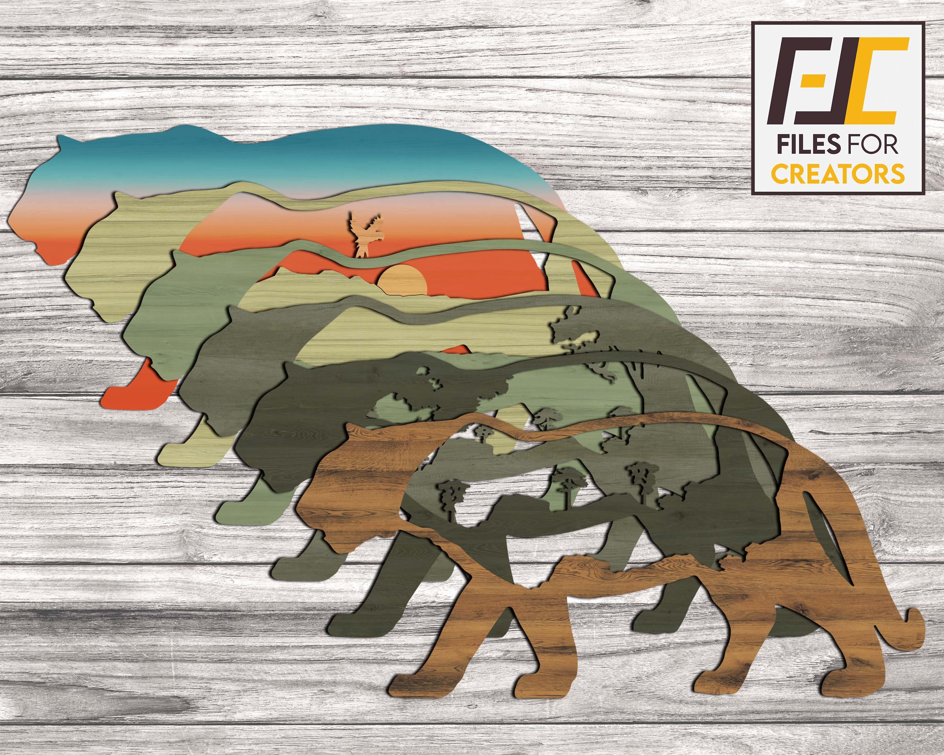 Tiger / Jungle Laser Cut Svg Dxf Files. Cnc Files for Wood. - Etsy
