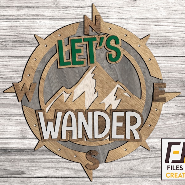 Compass Wall Decal - Etsy