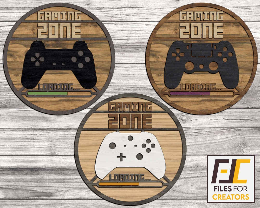 Gaming Zone Sign Laser Cut Files: SVG DXF CNC Glowforge Ready - Etsy