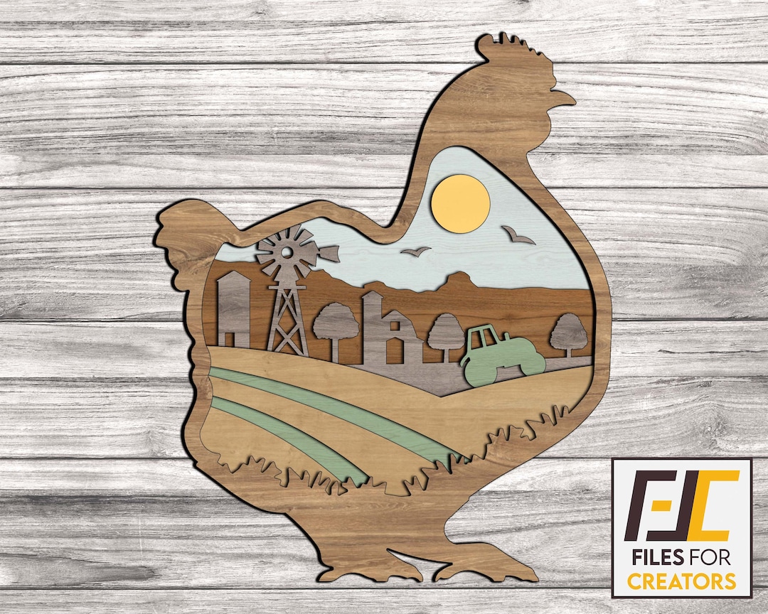 Chicken / Hen / Farm Laser Cut, Svg Dxf Files. Cnc Files for Wood ...