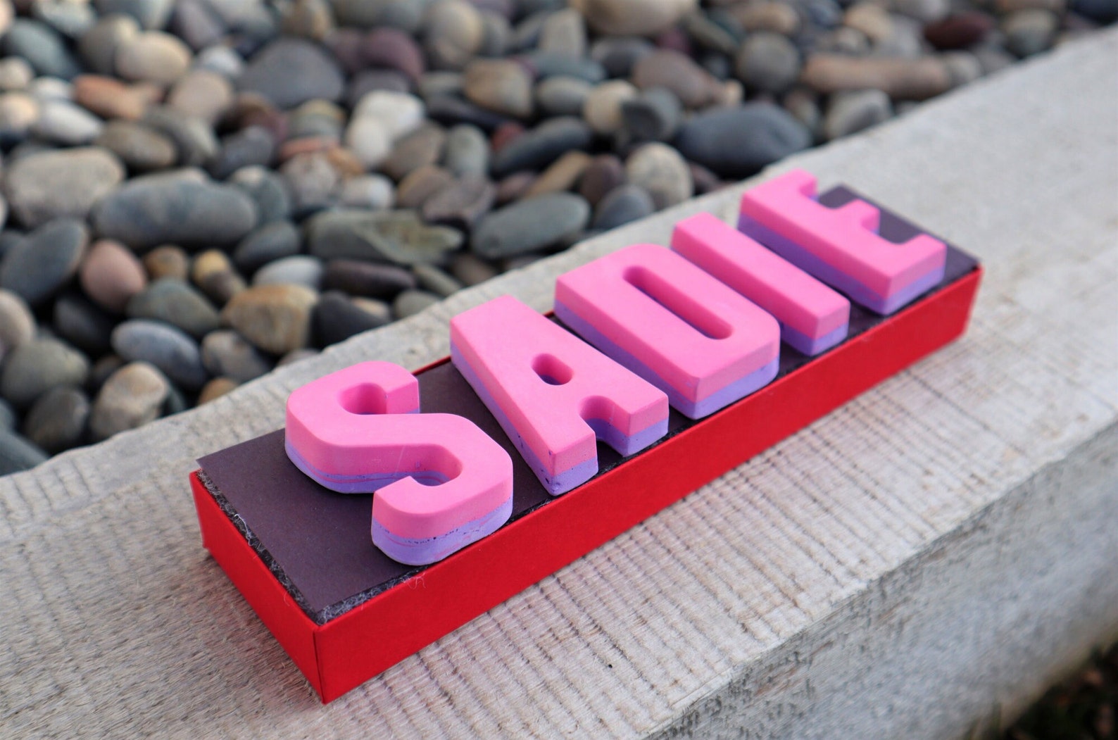 Personalized NAME SIDEWALK CHALK 2 Tone Multi Colored Custom | Etsy