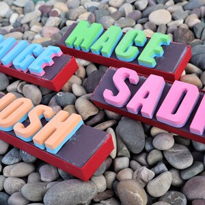 Personalized NAME SIDEWALK CHALK 2 Tone Multi Colored – Custom Gift for ...