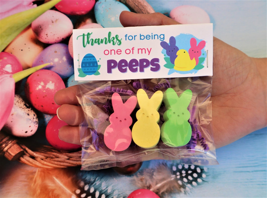 Mini Bunny Peeps Sidewalk Chalk Easter Basket Stuffers - Easter Egg ...