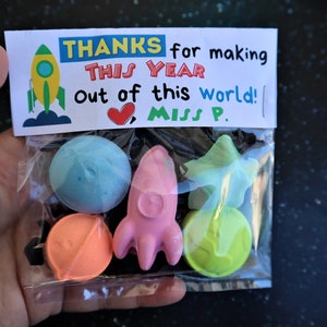 OUTER SPACE Mini Sidewalk Chalk Party Favors - End of Year Student Gift ...