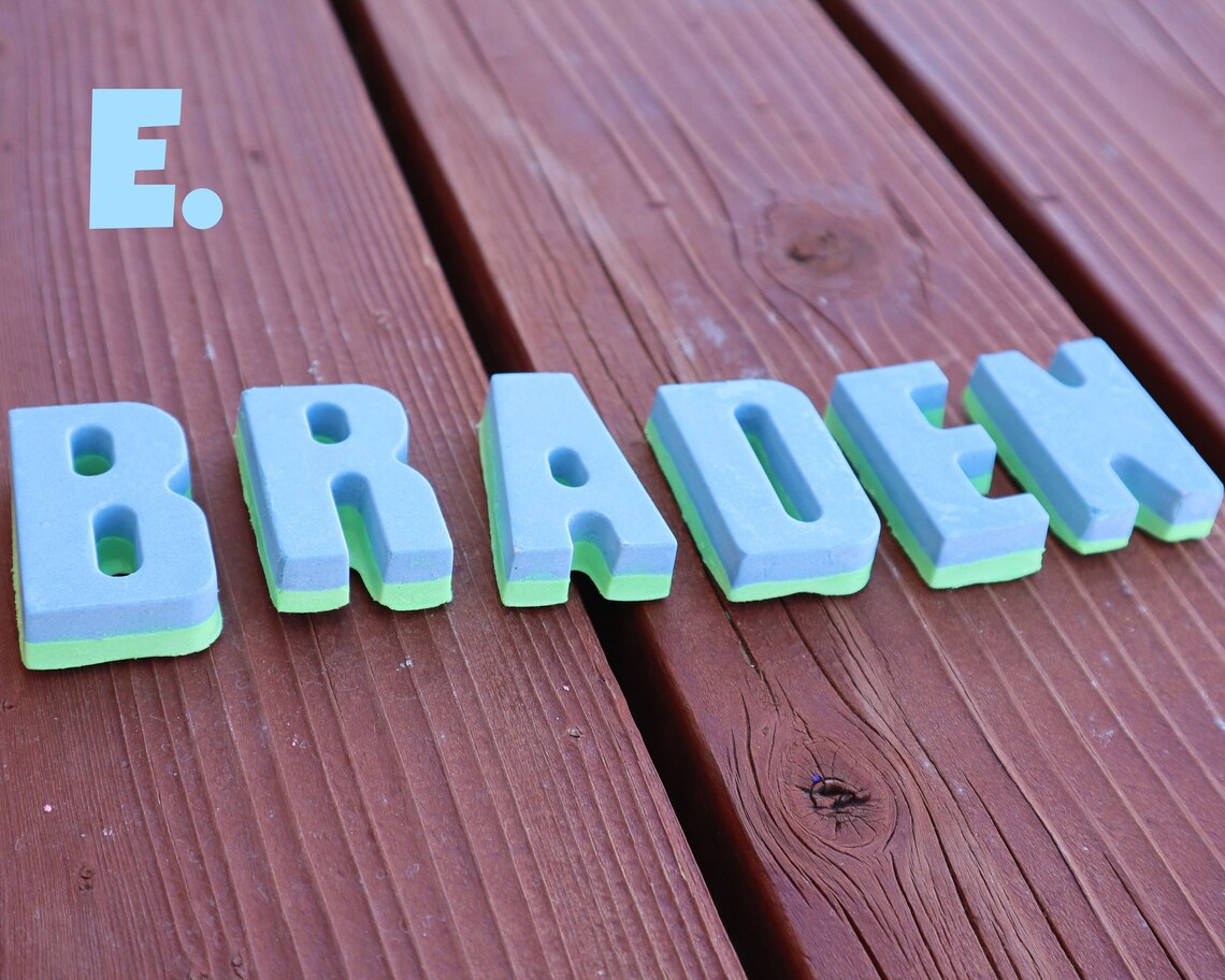 Personalized NAME SIDEWALK CHALK 2 Tone Multi Colored Custom | Etsy