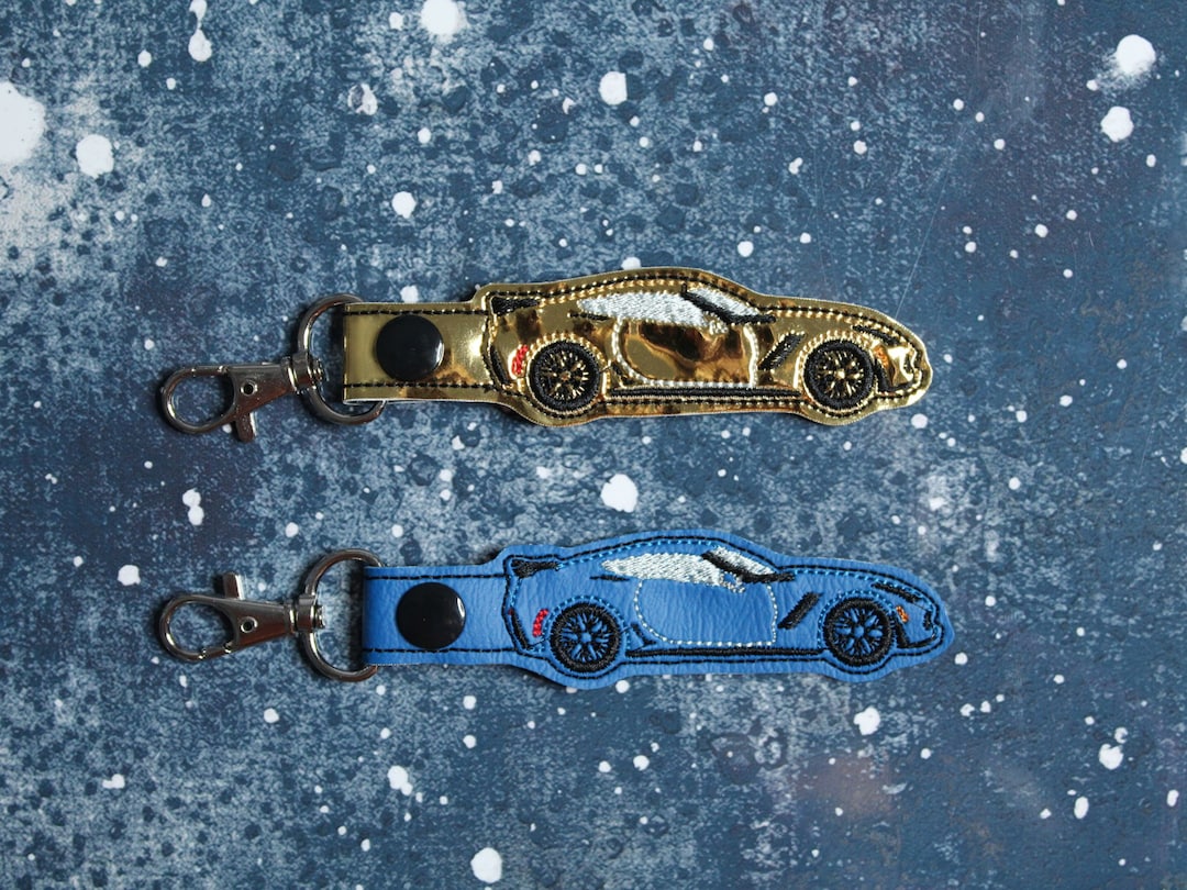 Racing Sports Car Keychain or Bag Charm for Race Fans or Car and ...