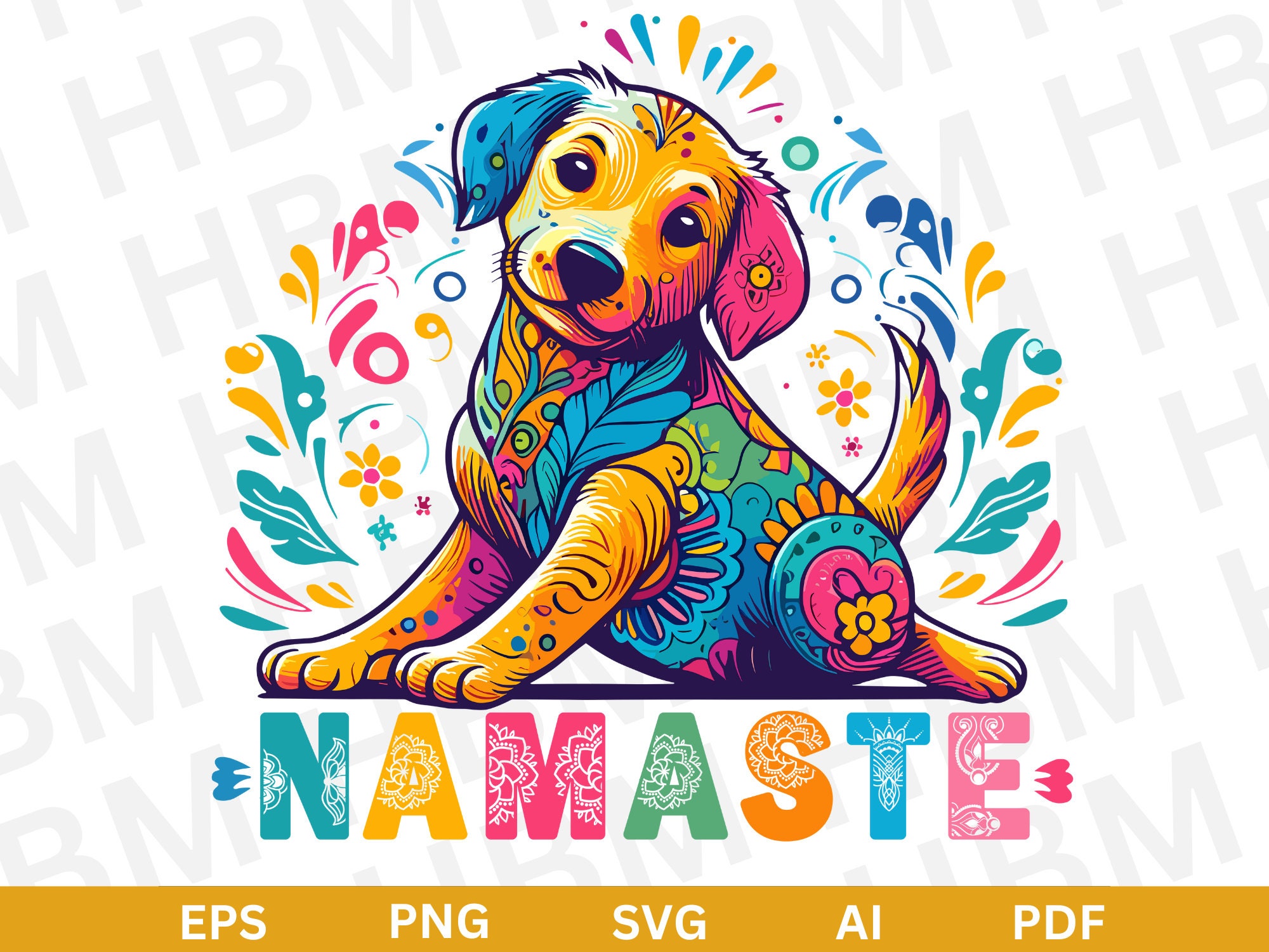 Dog Yoga PNG Clipart, Namaste SVG Gift, Mindful Canine, Puppy Zen ...