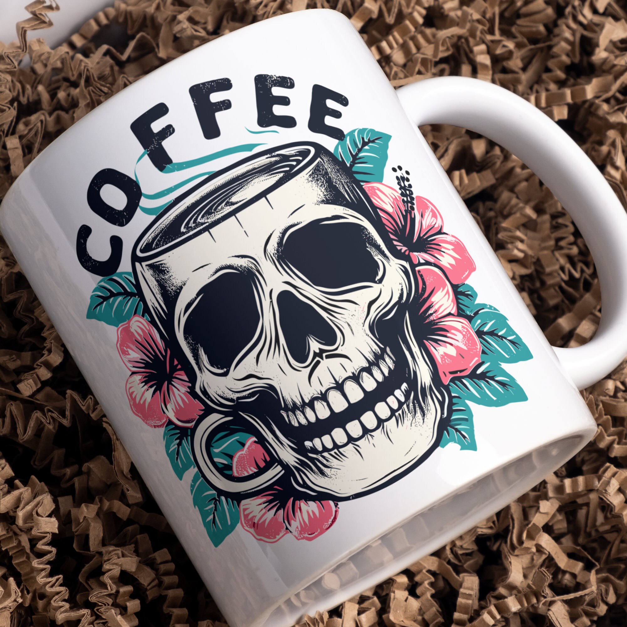 Coffee Skull Mug PNG Clipart Espresso Unisex SVG Caffeine - Etsy