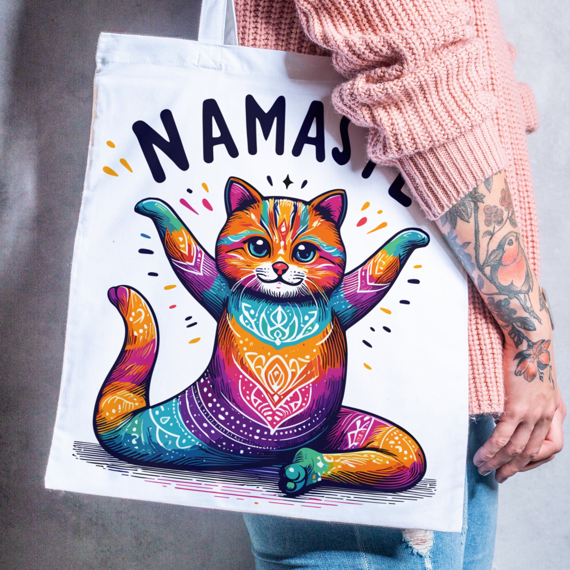Kitten Yoga PNG Clipart, Gift for Cat Lovers, Zen Kitty, Purr-fectly ...