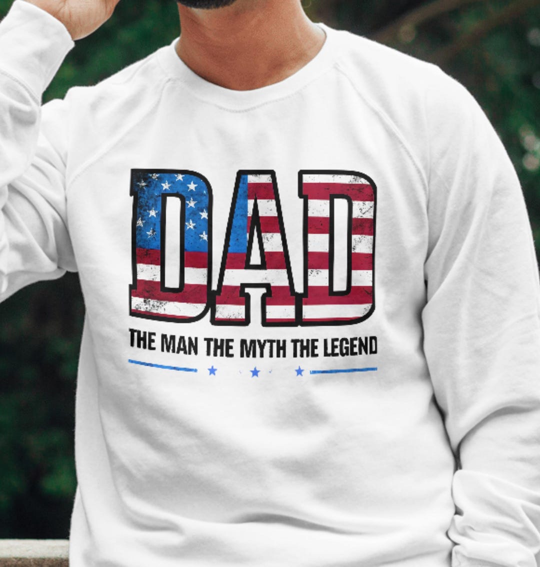 Patriotic Dad PNG, American Flag Sublimation Design, Father's Day ...
