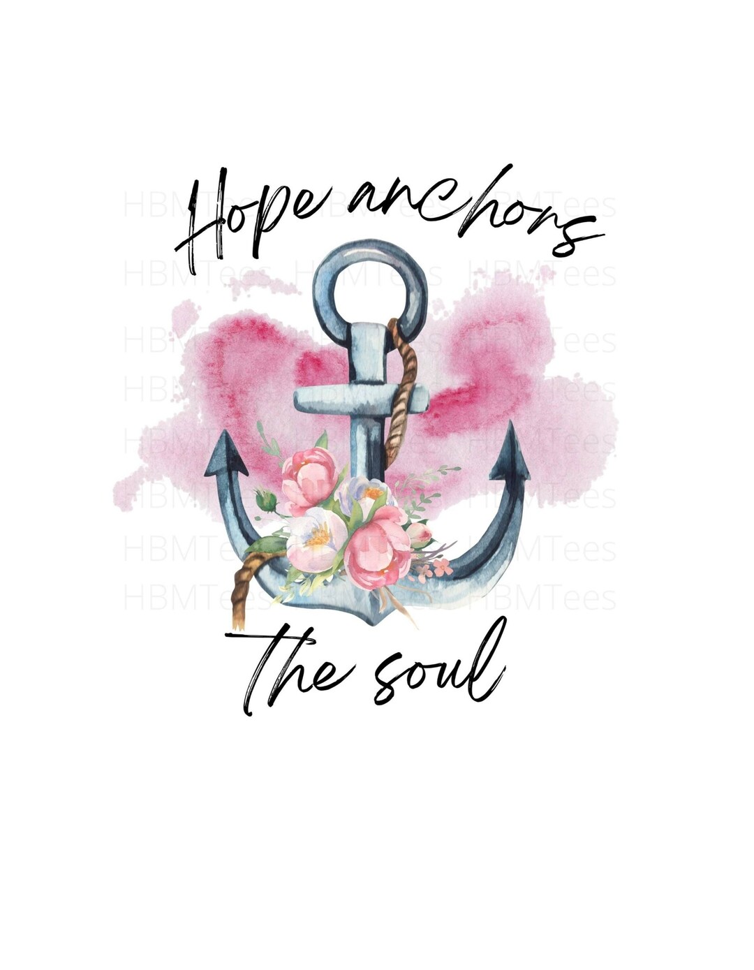 Breast Cancer PNG, Hope Anchors the Soul, Pink Ribbon Sublimation ...