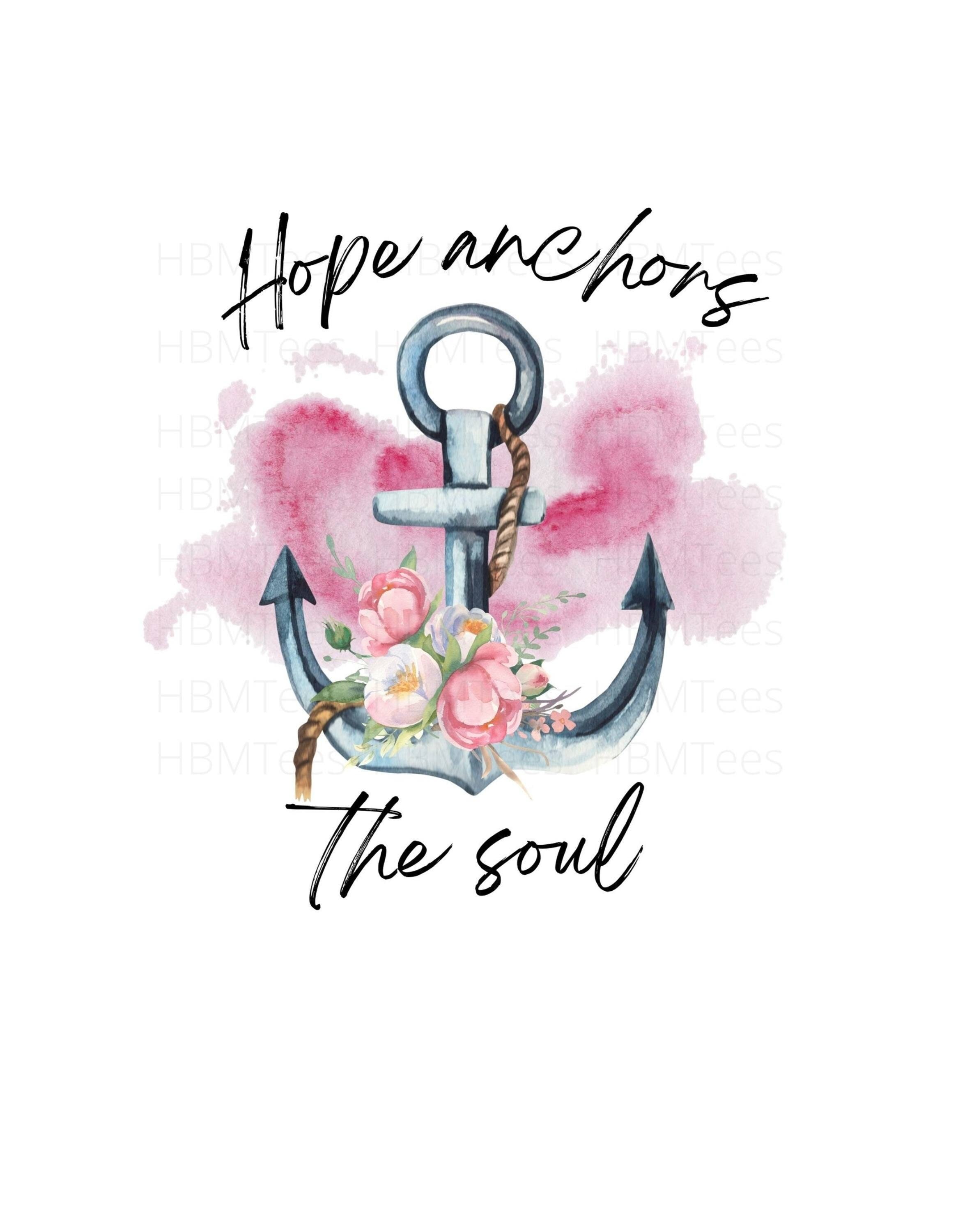 Breast Cancer PNG, Hope Anchors the Soul, Pink Ribbon Sublimation ...