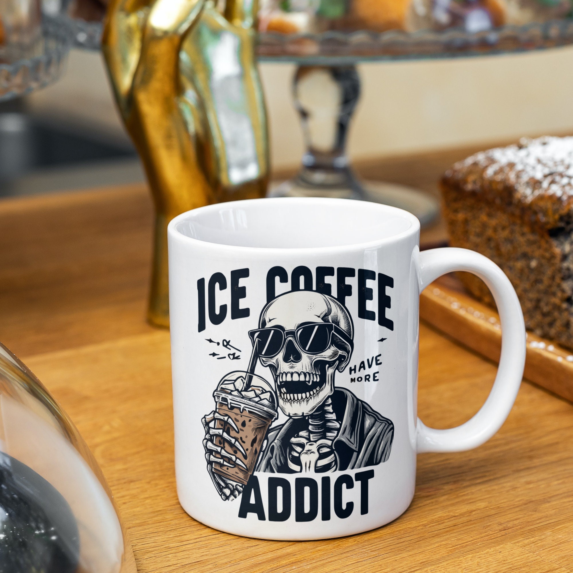 Iced Coffee Skeleton PNG Clipart Hipster Cold Brew Addict - Etsy