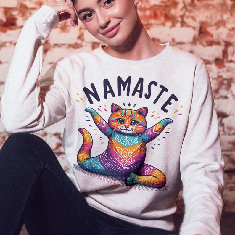 Kitten Yoga PNG Clipart Gift for Cat Lovers Zen Kitty - Etsy