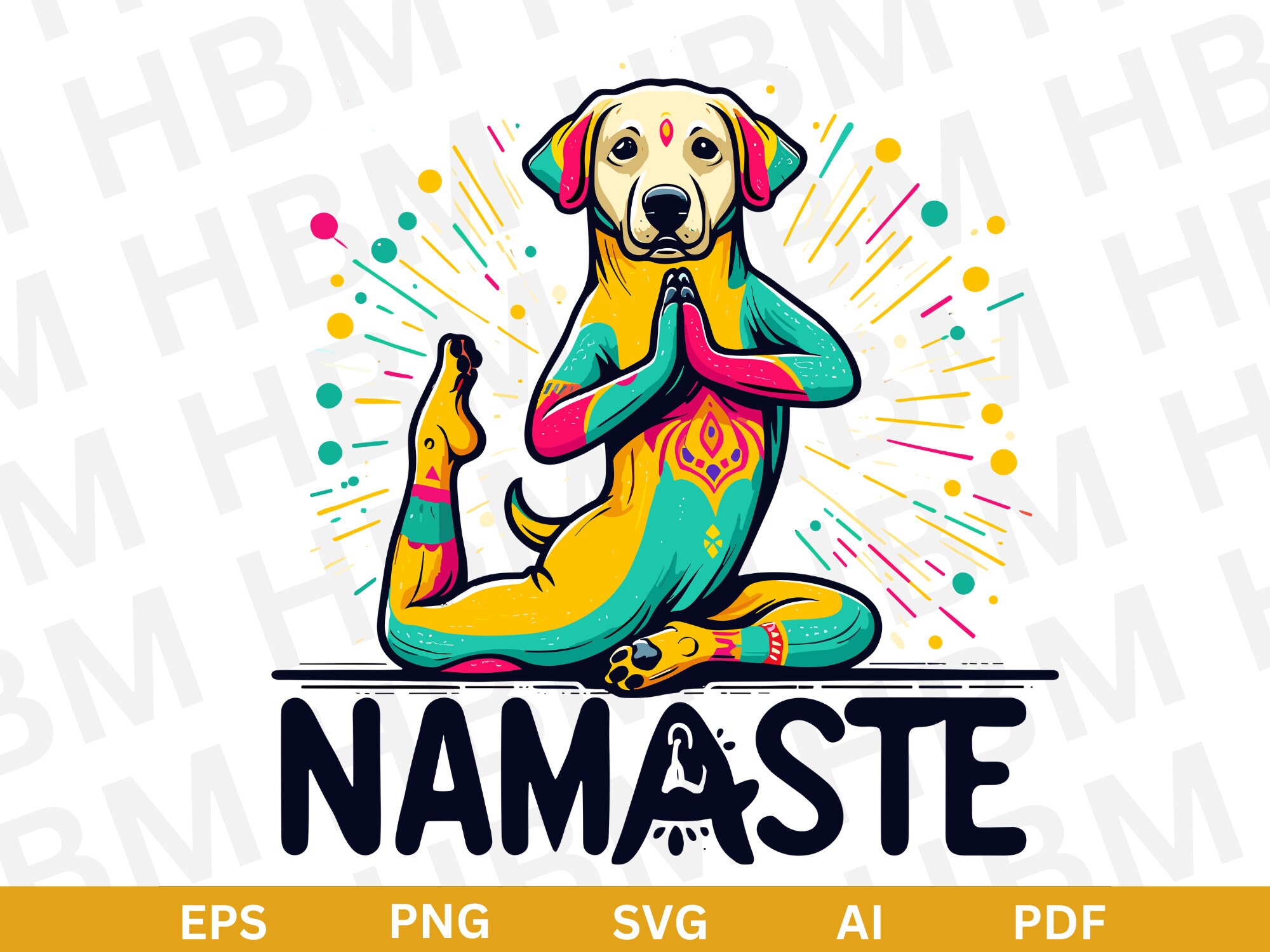 Dog Yoga PNG Clipart, Namaste SVG Gift, Mindful Canine, Puppy Zen ...