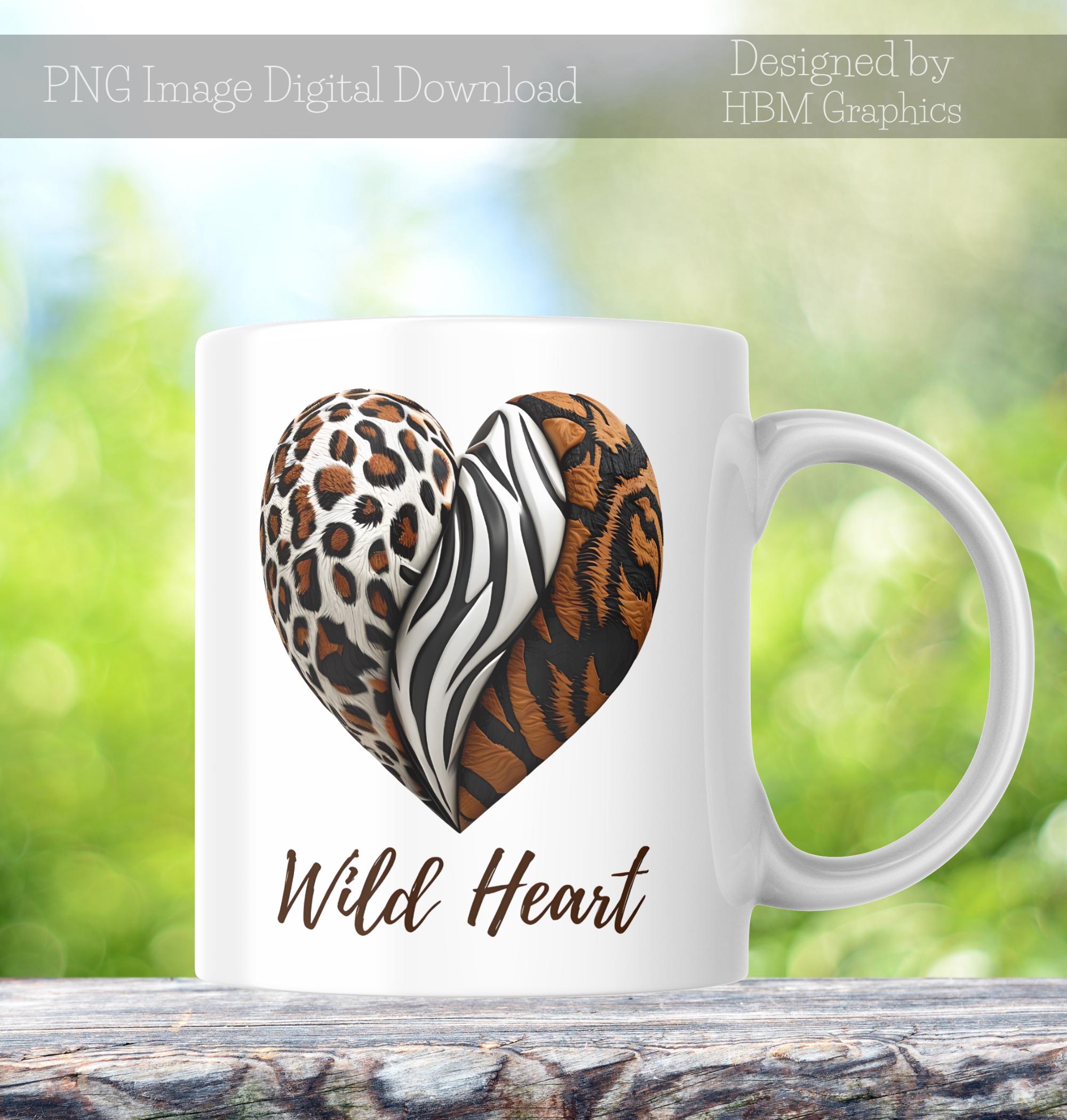 Animal Print Heart PNG, Wild Leopard Zebra Tiger Clipart, Safari Love ...
