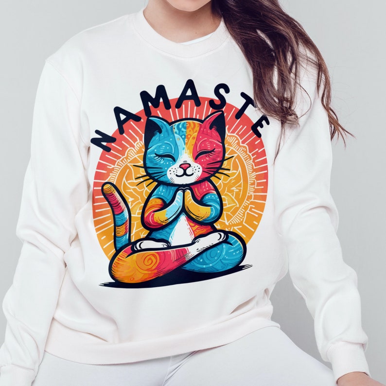 Cat Yoga PNG Clipart Gift for Kitten Lovers Zen Kitty - Etsy