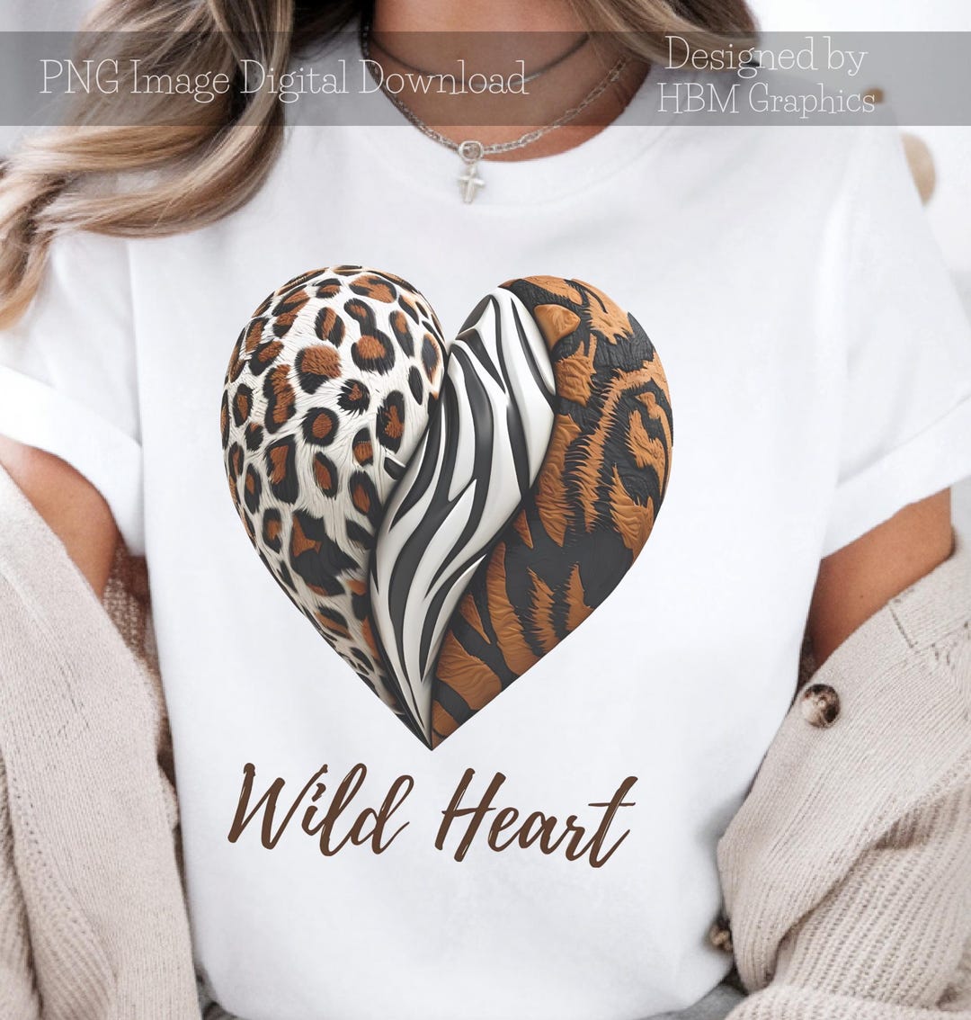 Animal Print Heart PNG, Wild Leopard Zebra Tiger Clipart, Safari Love ...