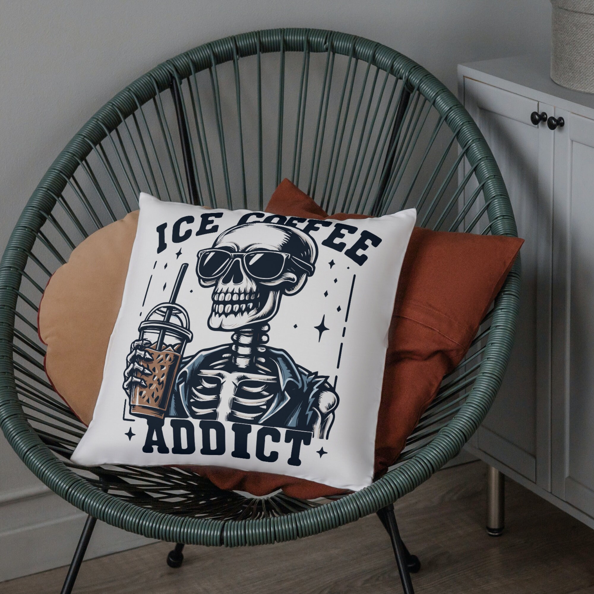 Iced Coffee Skeleton PNG Clipart Hipster Cold Brew Addict - Etsy