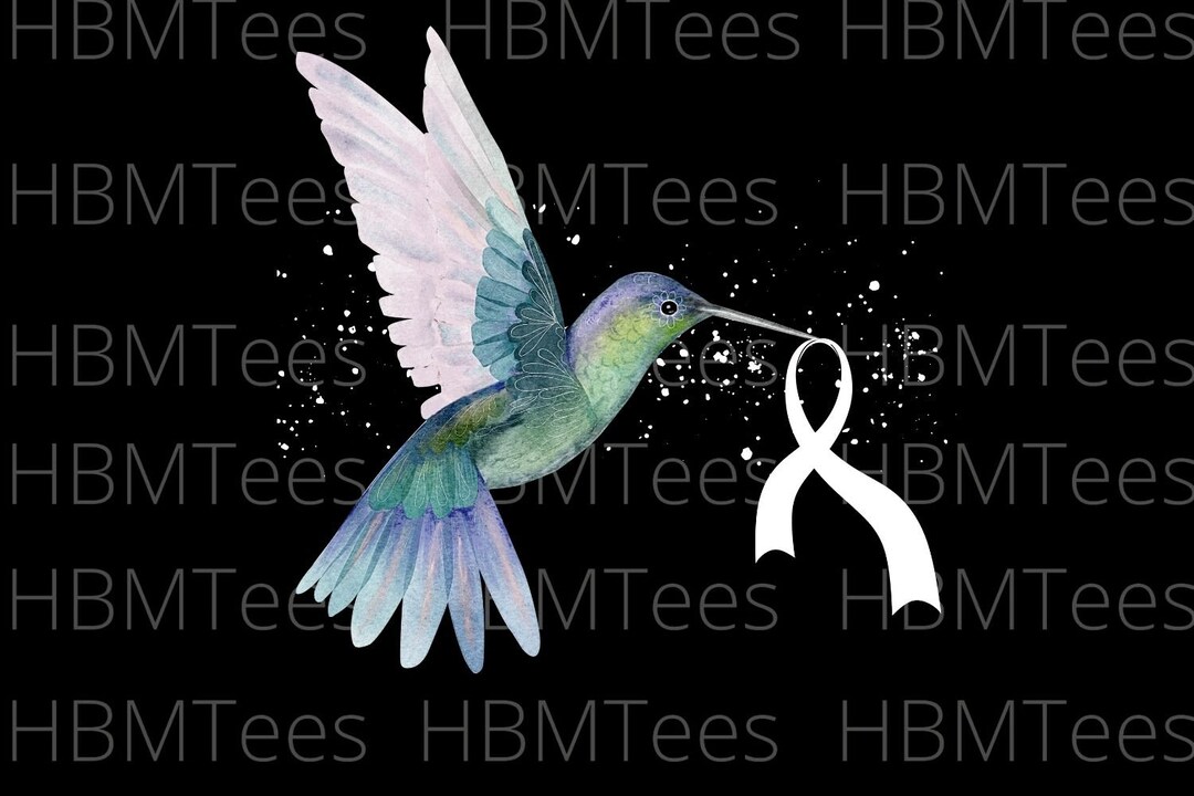 Hummingbird, Sublimation, Lung Cancer, White, Lung Cancer Awareness ...