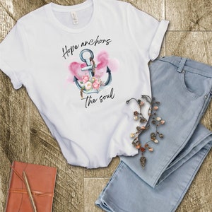 Breast Cancer PNG, Hope Anchors the Soul, Pink Ribbon Sublimation ...