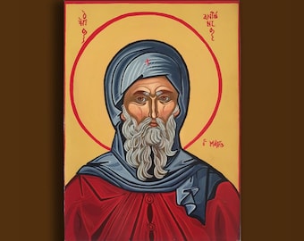 Saint Anthony the Great Icon - Etsy