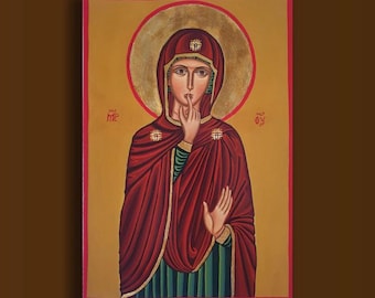 Icon of Our Lady of Silence - Etsy