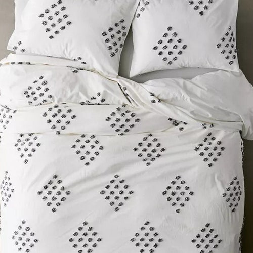 3 Pcs Wave Tufted Cotton Duvet Cover Set Duvet Bedding Set | Etsy