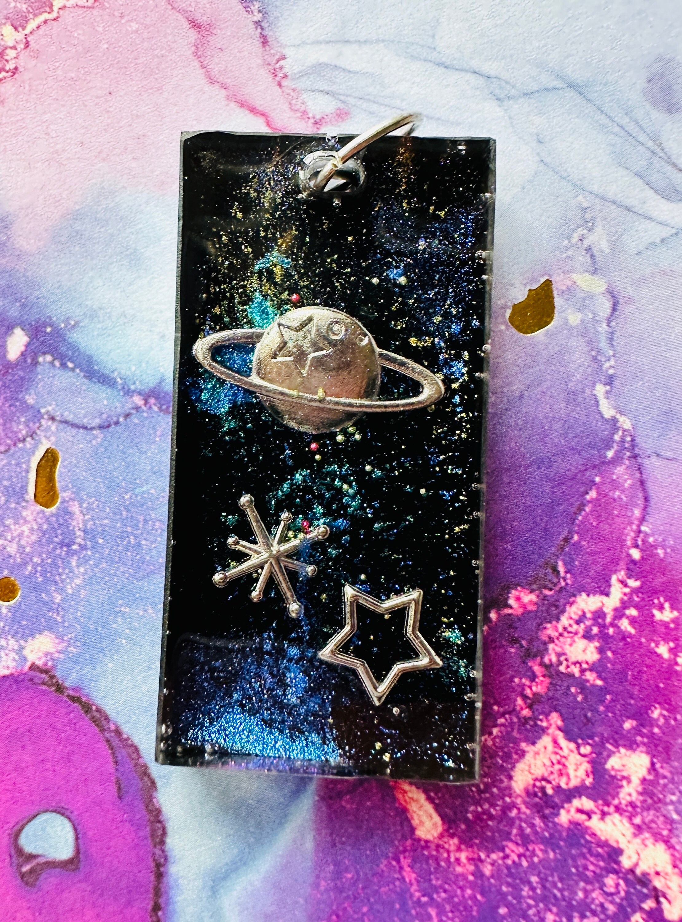Galaxy Necklace / Solar System / Universe / Stars / Moon / Space ...