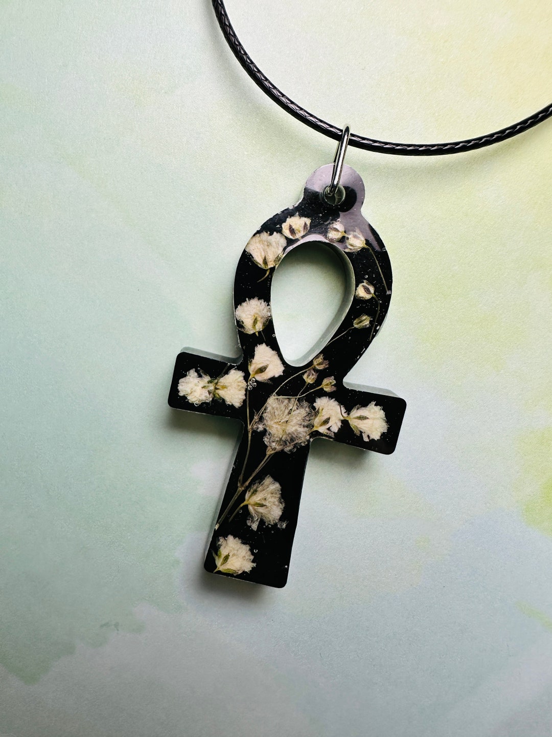 Ankh Cross With Real Flowers - Etsy