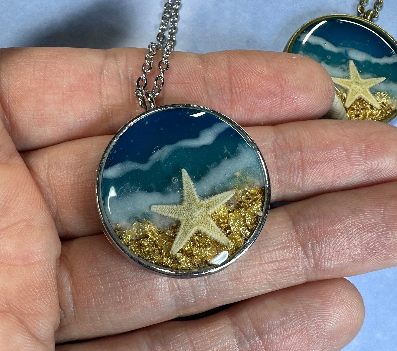 Ocean Necklace / Sea / Shells / Starfish / Beach Pendant / Handmade ...