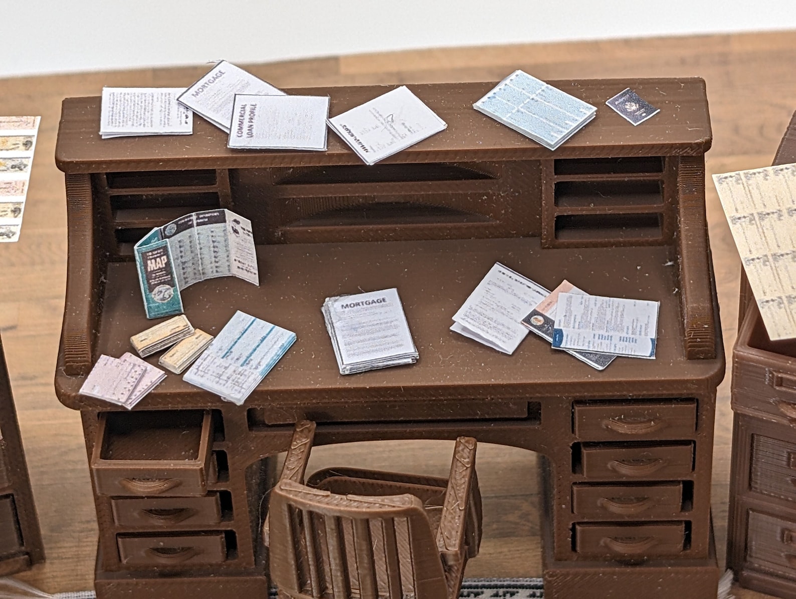 1:24 Scale 70+ Office Documents - Checks / Desk and Office Clutter ...