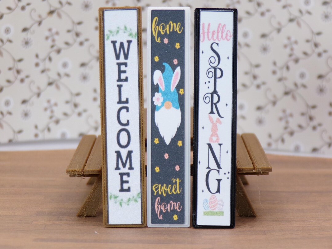 1:24 Scale Dollhouse Front Porch Signs - Over 100 Different Styles to ...