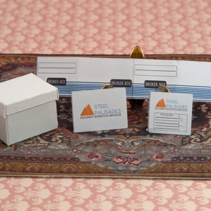 1:24 Scale Office File Boxes - Set of 3 Boxes, Each With Labels - Etsy