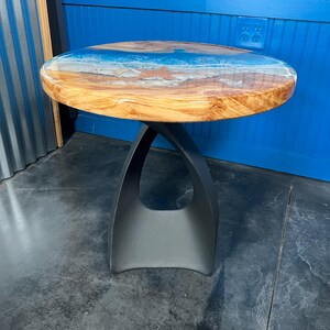 Ocean View Sea Shells, Sand and Ocean Waves Round Table | Coffee Table ...