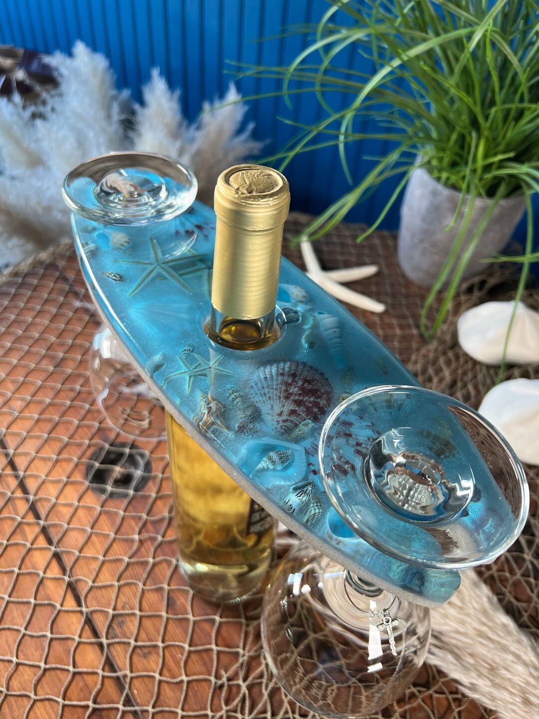 Ocean Shells Wine Caddy - Etsy