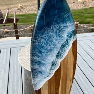 Ocean Waves Resin Surfboard - Etsy