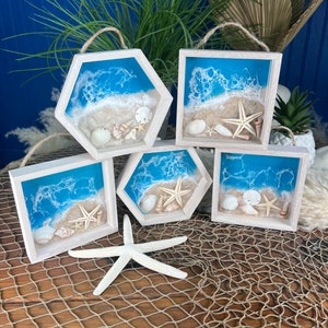 Ocean Waves and Sea Shell Seascape Wall Art - Etsy