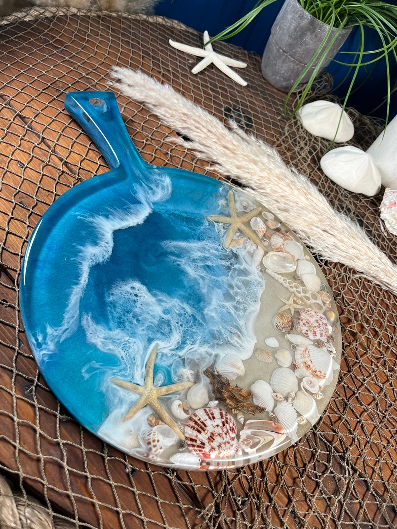 Tropical Ocean With Sea Shells Charcuterie Board/serving Platter - Etsy