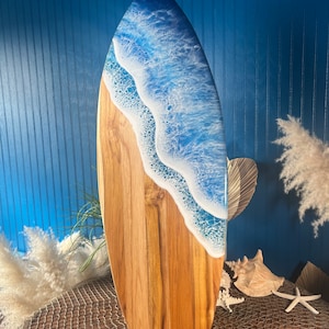 Ocean Waves Resin Surfboard - Etsy
