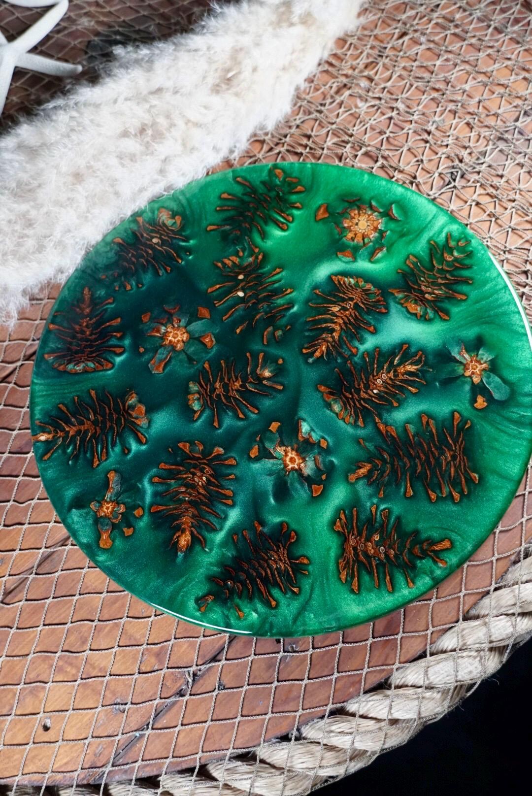 Green Pinecone Lazy Susan - Etsy
