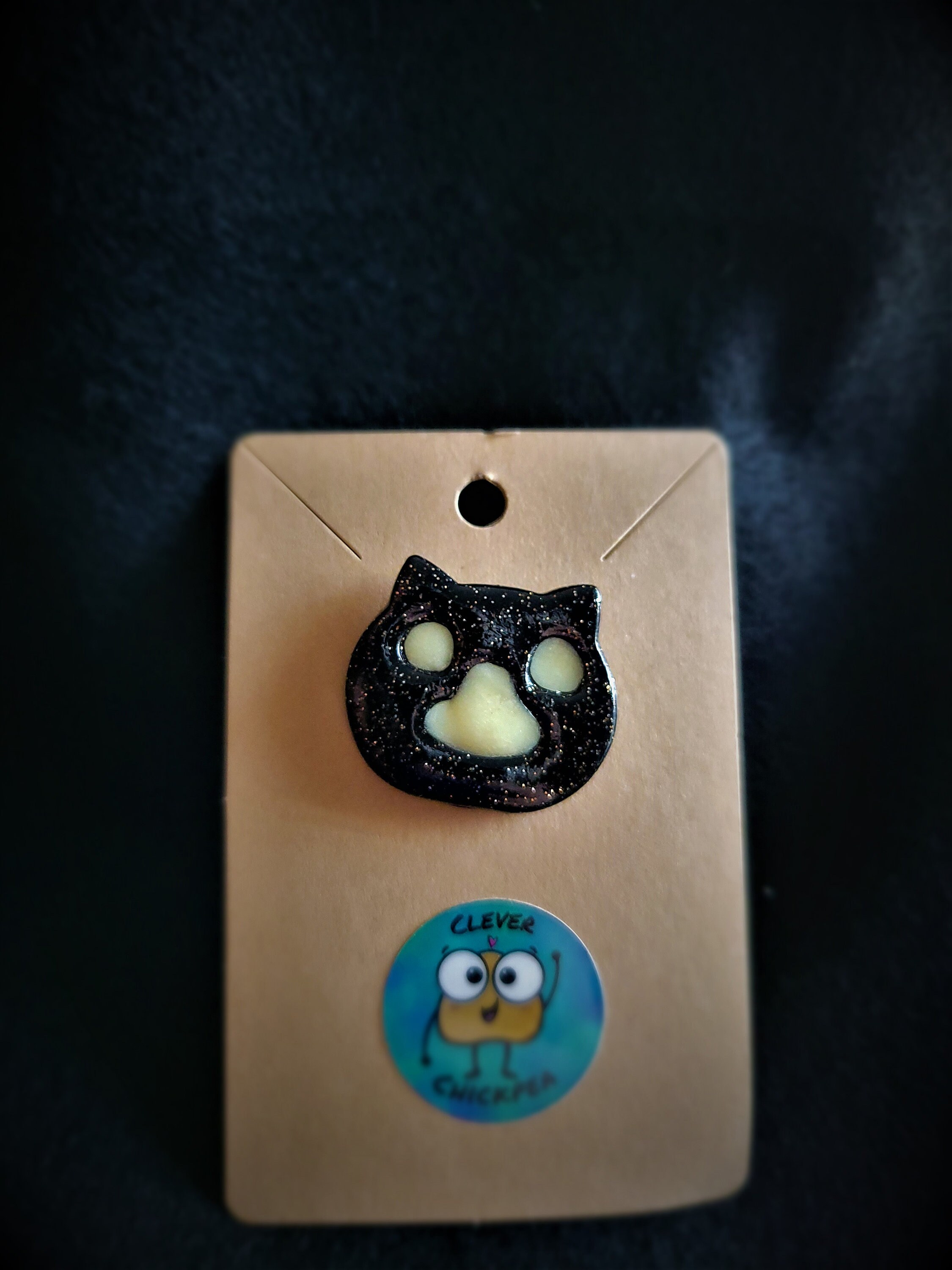 Black Cat Pins With Glow and the Dark Features - Etsy
