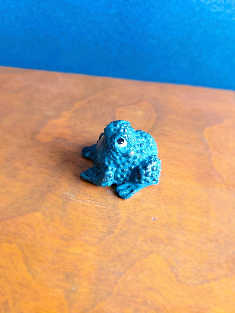 Froggy Friends Teal Toads in Hats and Without Hats - Etsy