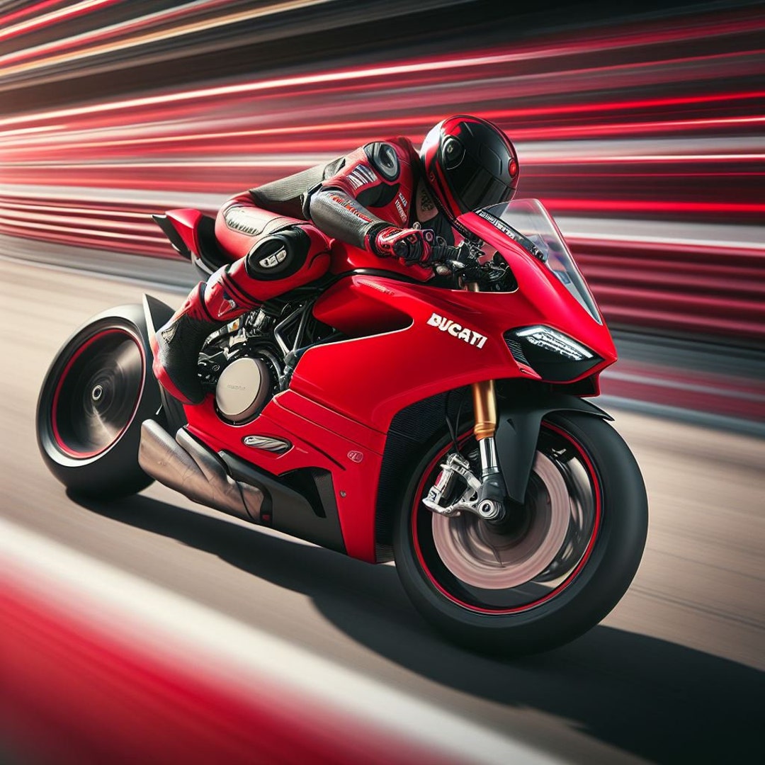 Ducati Racing Motorbike Motorcycle Birthday Card or Greetings Card by ...