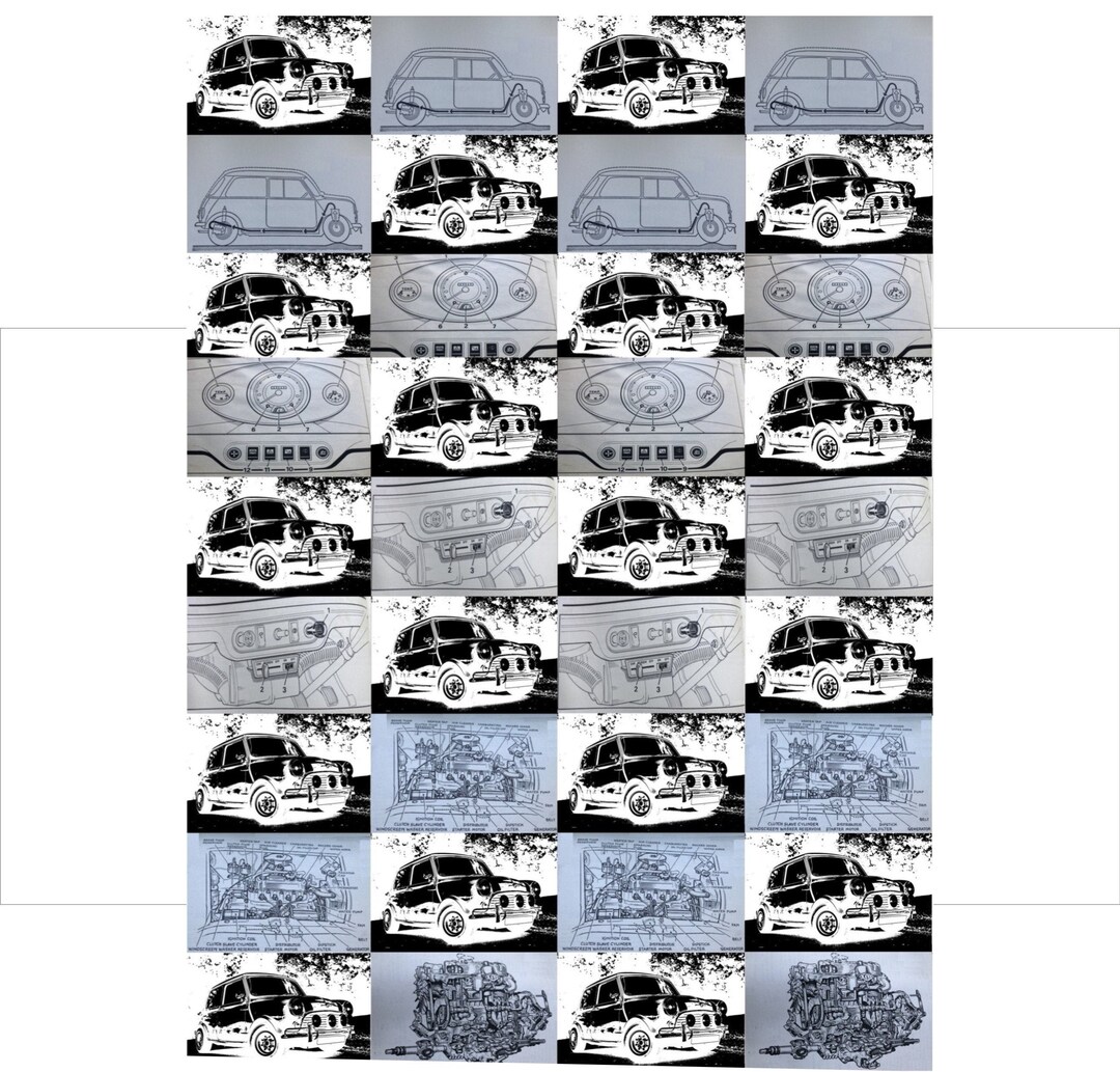 Classic Mini Cooper Birthday Greetings Card - Etsy